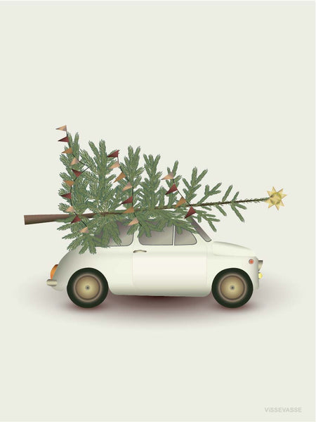 CHRISTMAS TREE & LITTLE CAR poster ViSSEVASSE - Buy it here!