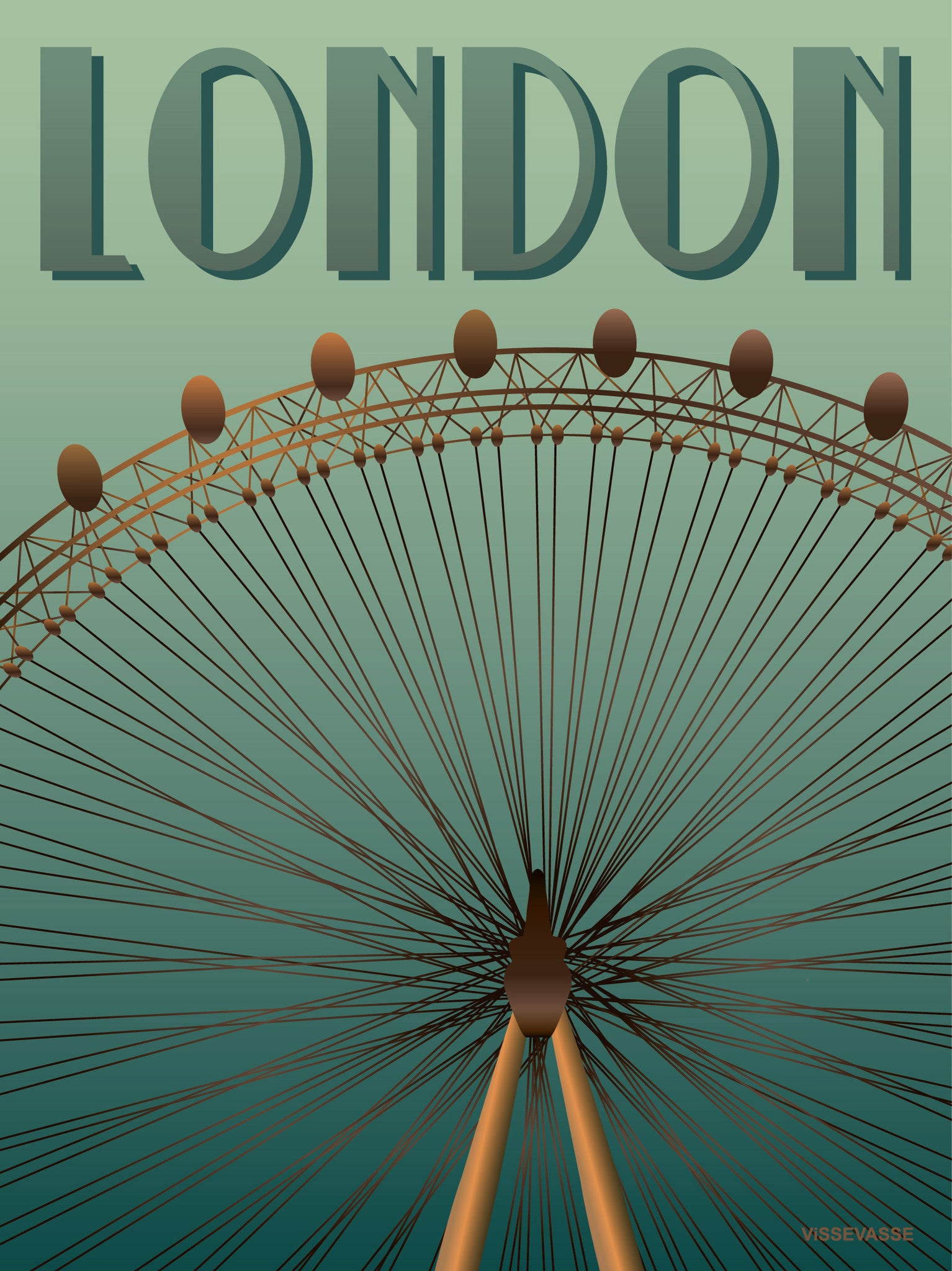 London Eye poster by ViSSEVASSE - buy it here!