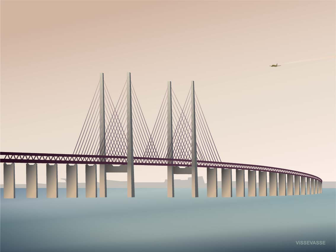 ØRESUND BRIDGE poster by ViSSEVASSE - buy it here!